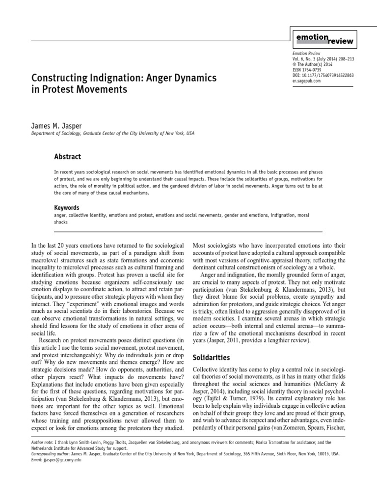 Constructing Indignation Anger Dynamics | PDF | Emotions | Anger