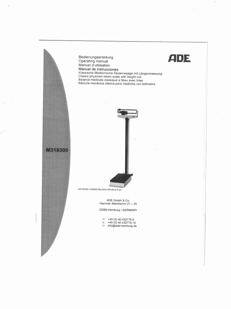 Manual Basculas ADE | PDF