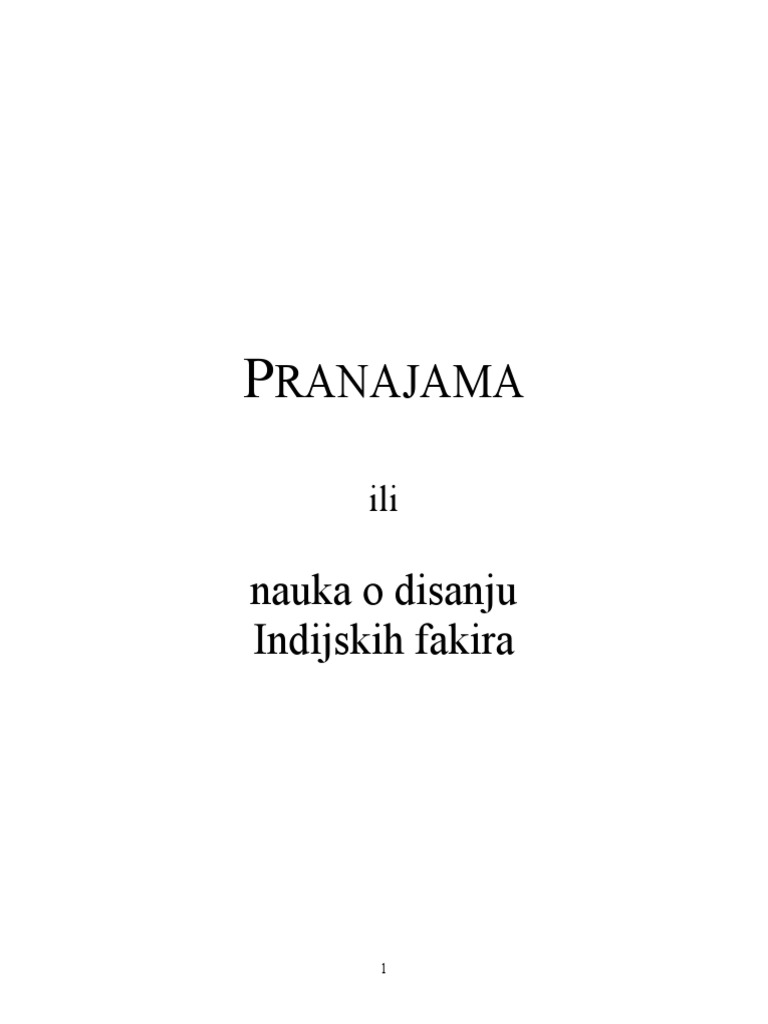 Joga Pranajama | PDF