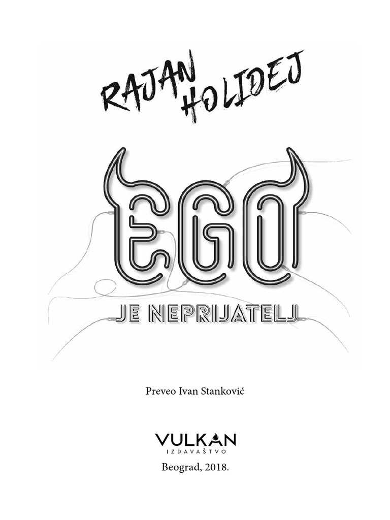 Knjiga Ego Je Neprijatelj Rajan Holidej Vulkan Izdavastvo Knjizara ...
