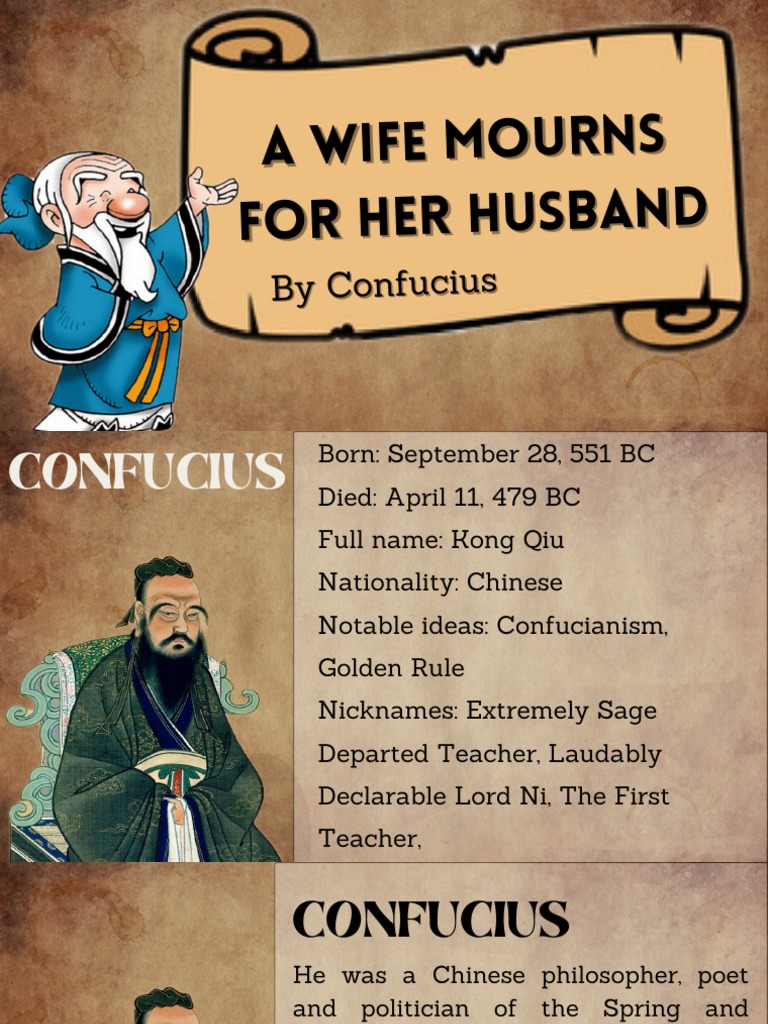 Confucius' Poem on a Wife's Mourning | PDF | Confucius | China