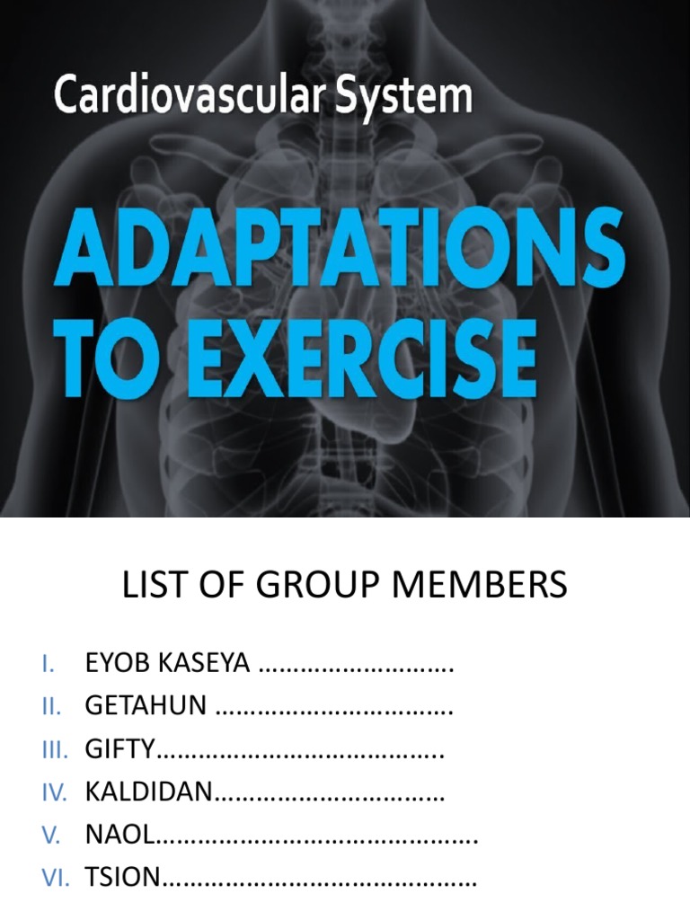 Cardiac and Circulatory Adaptation To Exercise | PDF | Heart | Aerobic ...