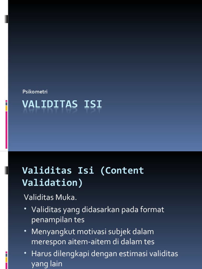 Validitas Isi | PDF | Komputer