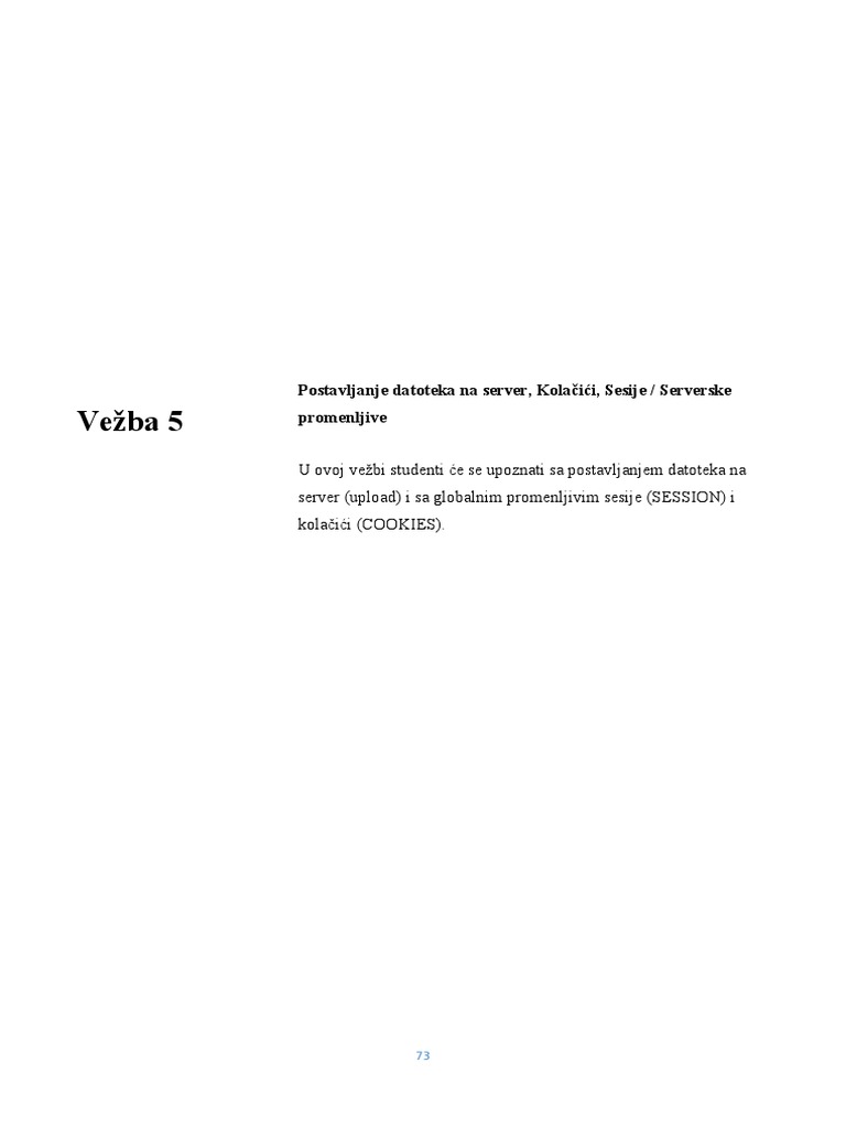 Vezba 05 - Kolacici I Sesije | PDF