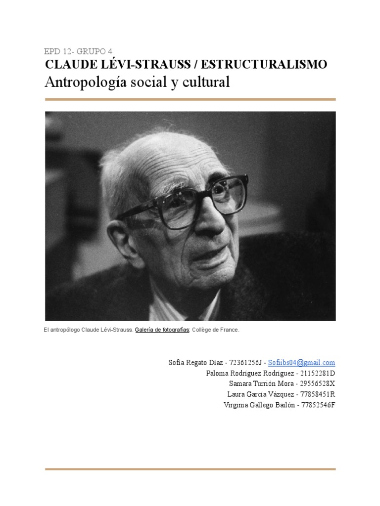 Levi-Strauss - Estructuralismo | PDF | Lingüística | Antropología