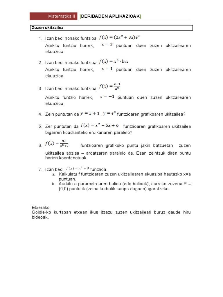 Ariketak Zuzen Ukitzailea | PDF