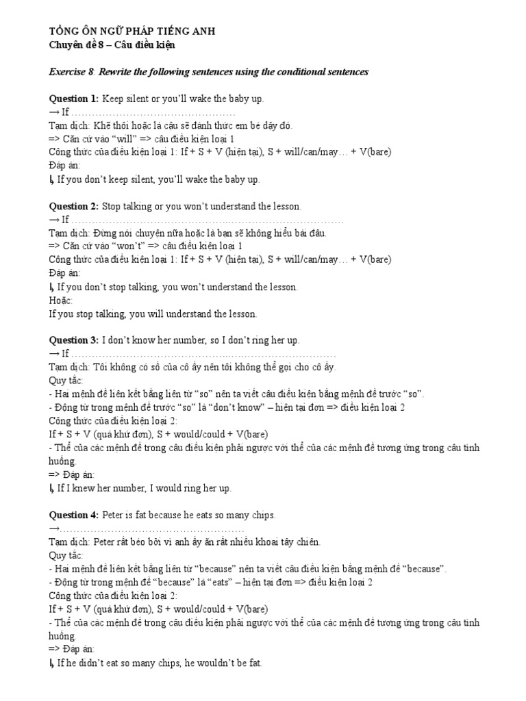 CD8 Exercise 8 KEY | PDF