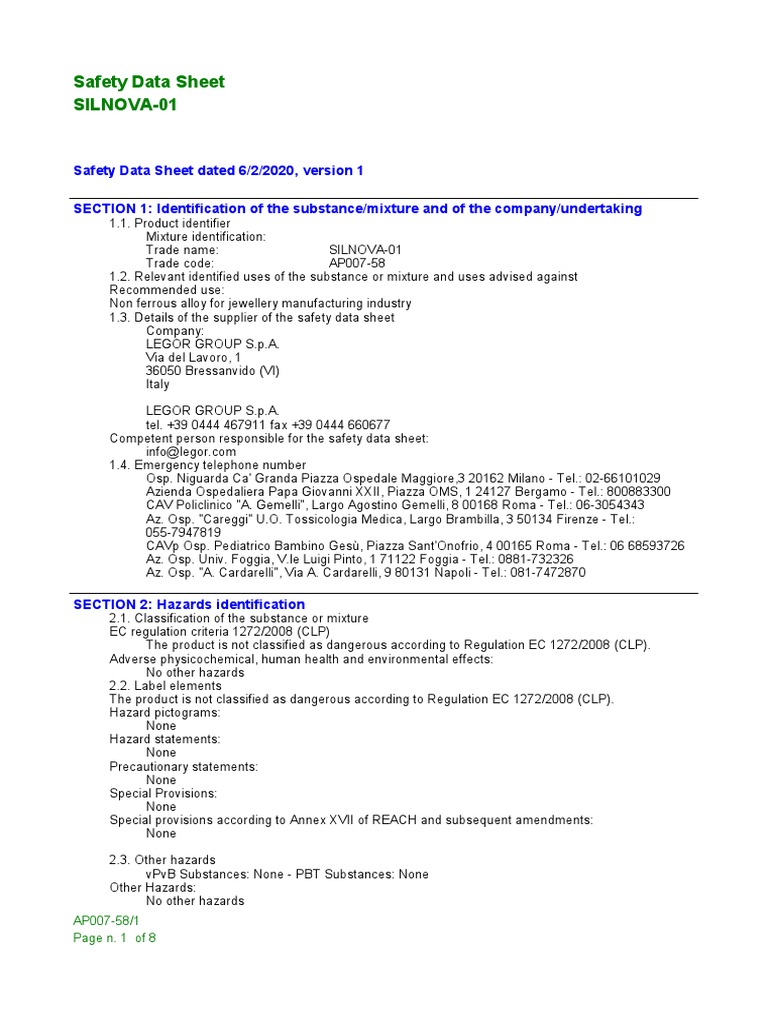 Jewelry Alloy Safety Guide | PDF | Dangerous Goods | Toxicity