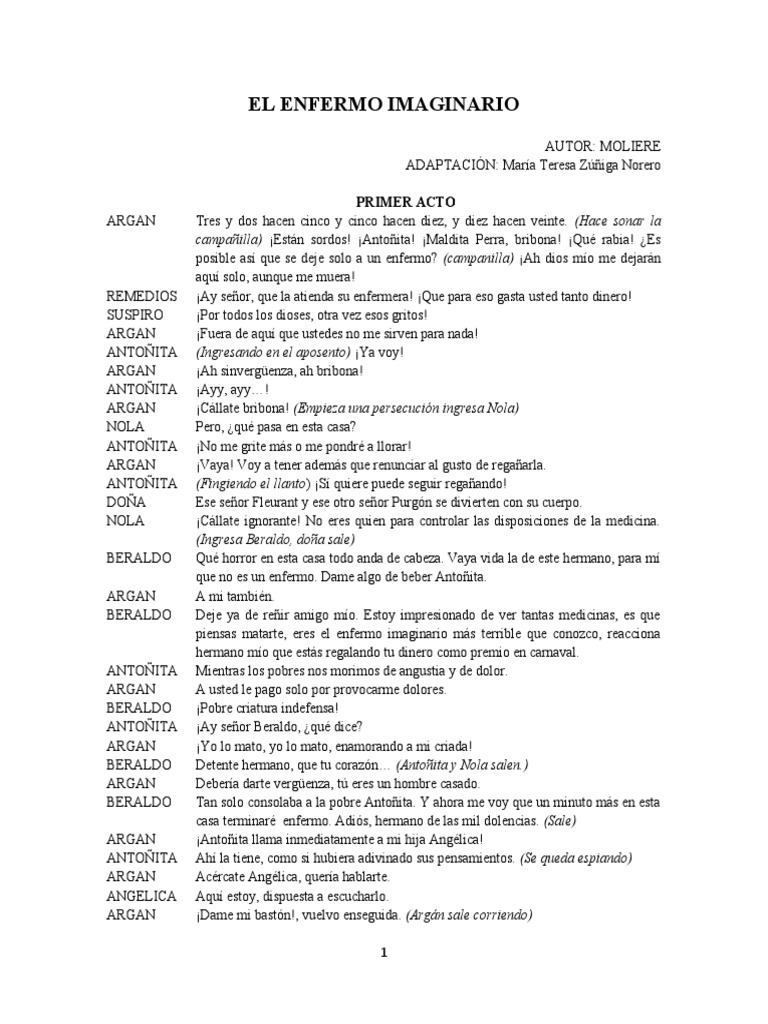 3° El Enfermo Imaginario | PDF