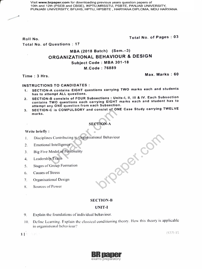 OBD(3rd)Dec2020 | PDF | Organizational Behavior | Psychological Concepts