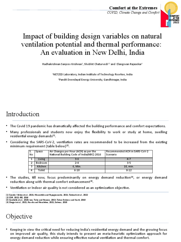 Impact Of Building Design Variables On Natural Ventilation Potential And Thermal Performance An