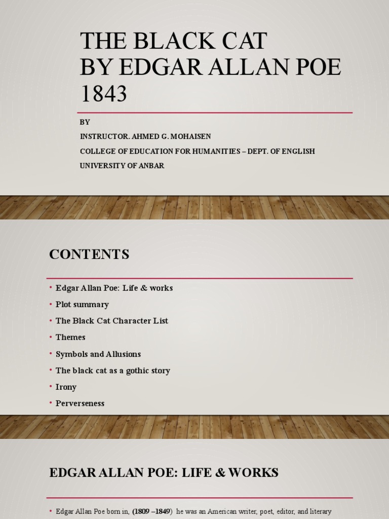 The Black Cat | PDF | Edgar Allan Poe | Gothic Fiction