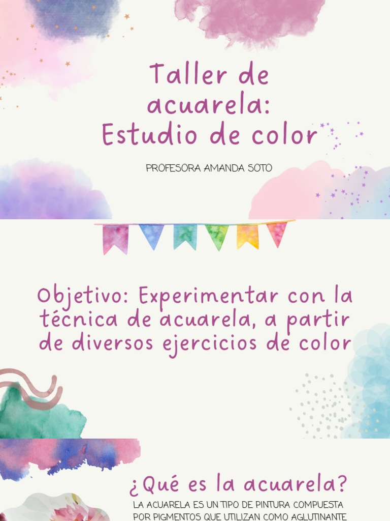 Taller de Acuarela Paso A Paso | PDF | Pintura con acuarelas | Pinturas