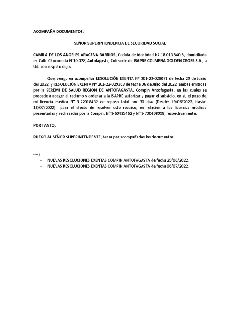 ACOMPAÑA DOCS. 2 Cab | PDF | Derecho