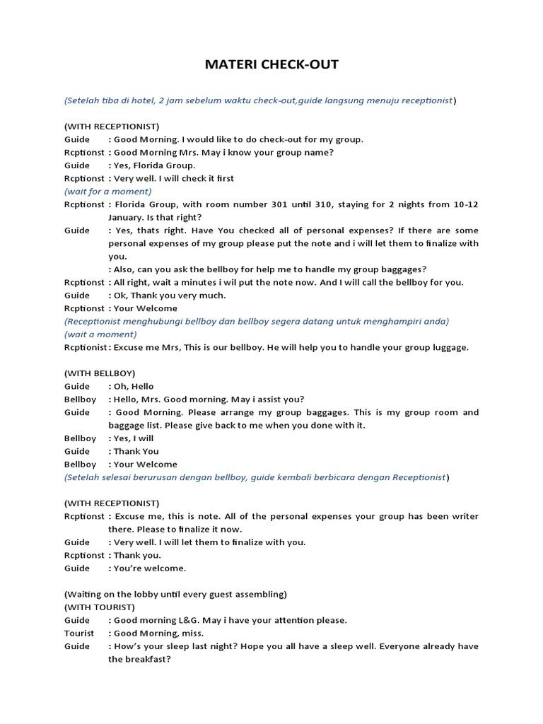 Materi Check-Out | PDF