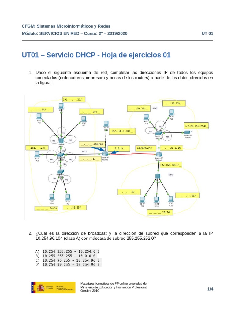 SR01 Ejercicios 01 | PDF | Dirección IP | Ciencias de la Computación