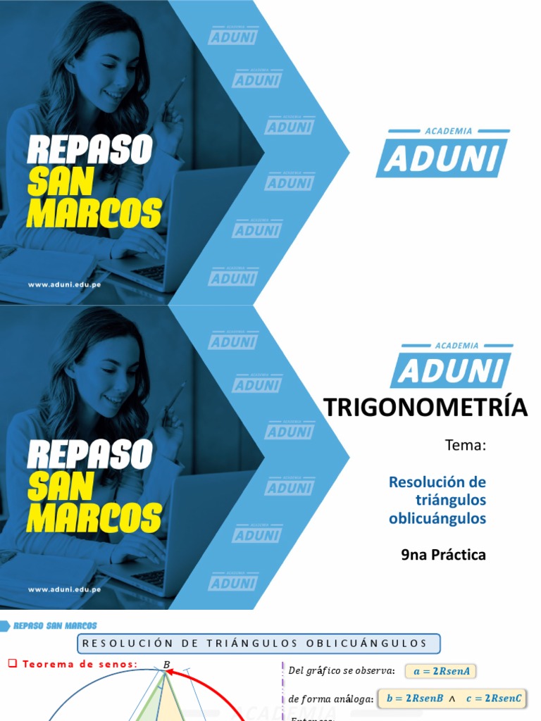 REPASO - SAN MARCOS - Trigonometría - TEORÍA SEMANA 9 | PDF