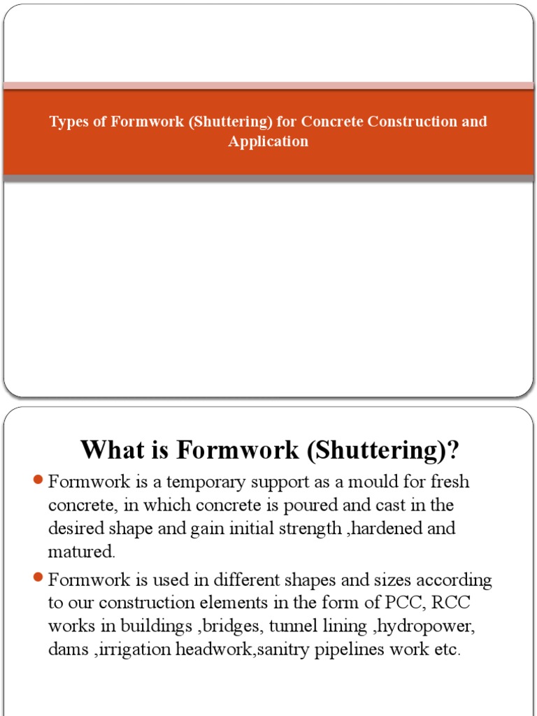 Types of Formwork (Shuttering) For Concrete | PDF | Concrete | Beam ...