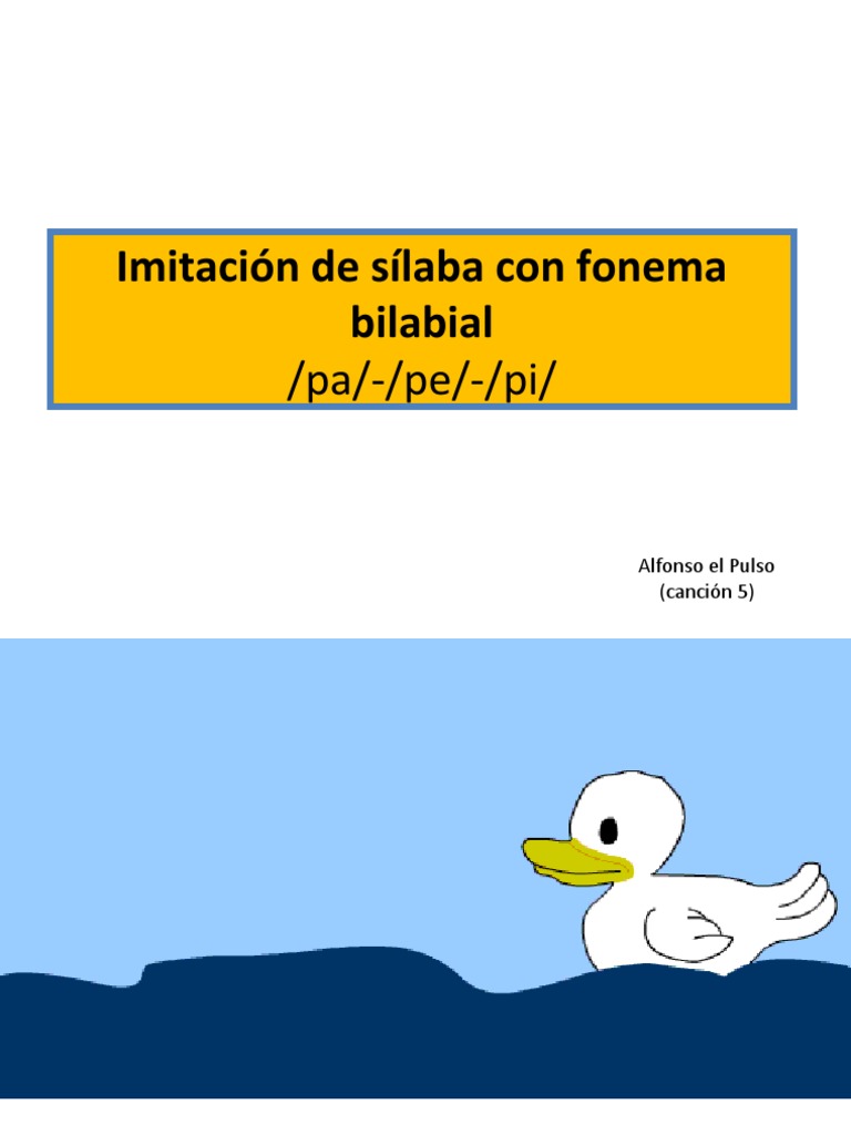 Imitación de Fonemas Bilabiales | PDF
