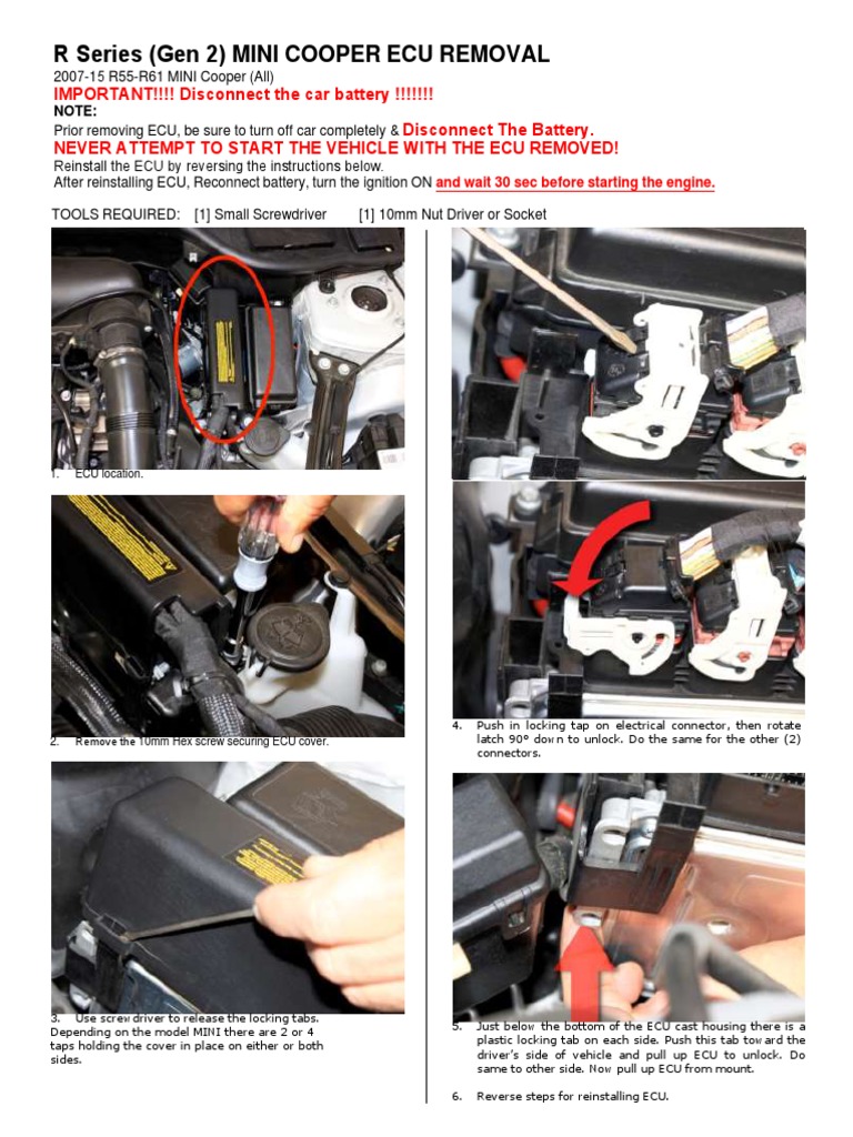 MINI Cooper ECU Removal | PDF