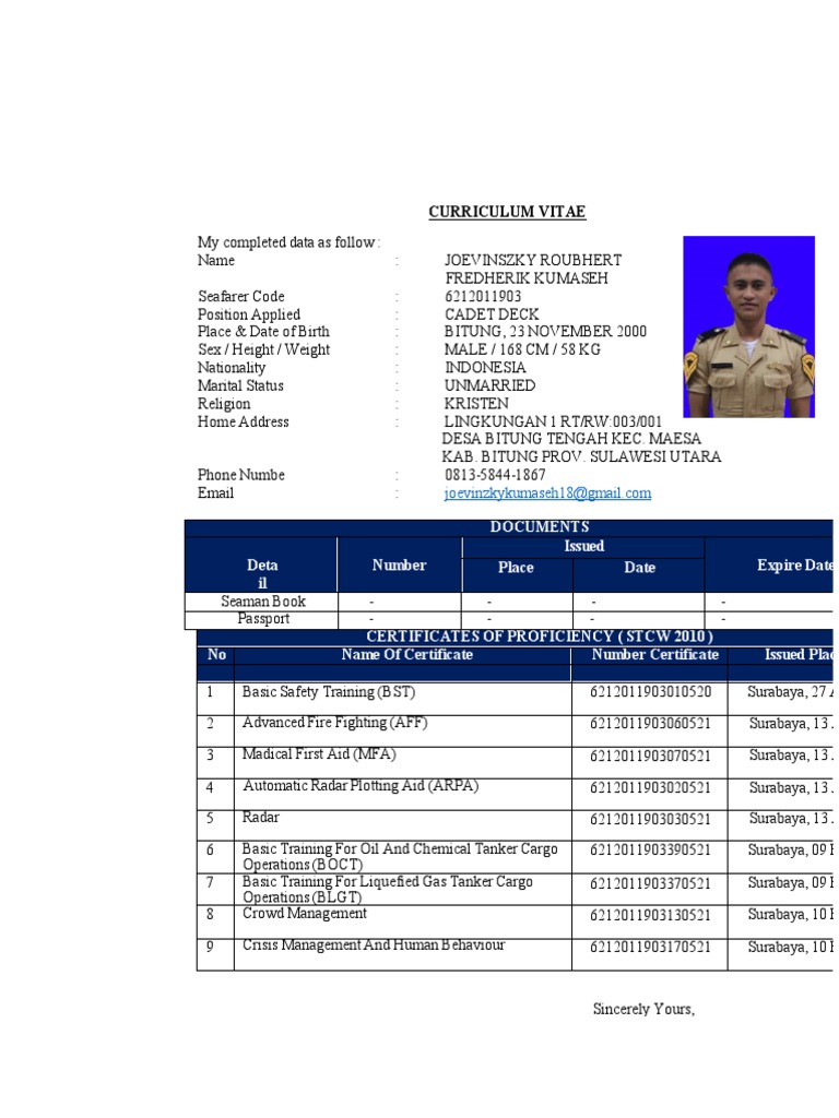 Curriculum Vitae Joe | PDF
