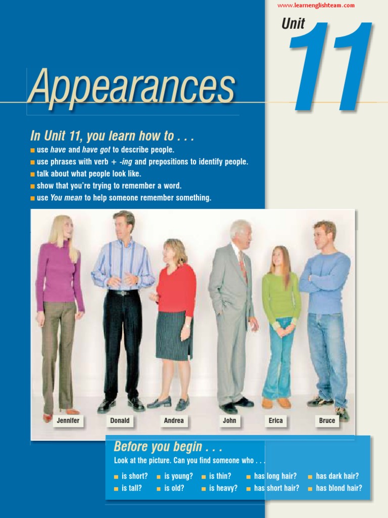 Describing People in English | PDF | Fashion | Hair