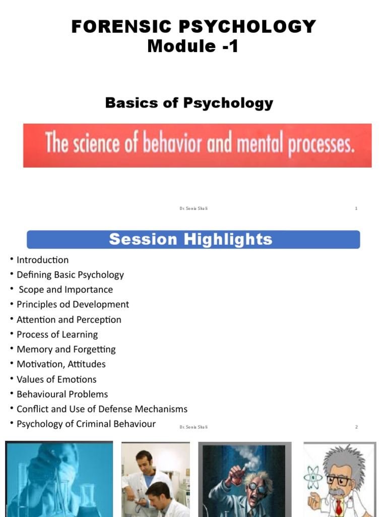 Module 1 Basics of Psychology-1 (1) | PDF | Psychology | Perception