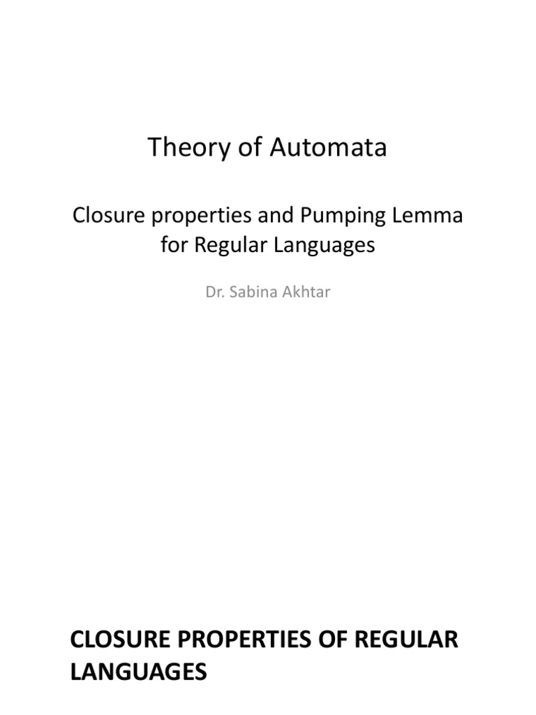 Theory of Automata Lecture 7 Slides | PDF | Automata Theory | Theory Of ... Theory of Automata Lecture 7 Slides | PDF | Automata Theory | Theory Of ...