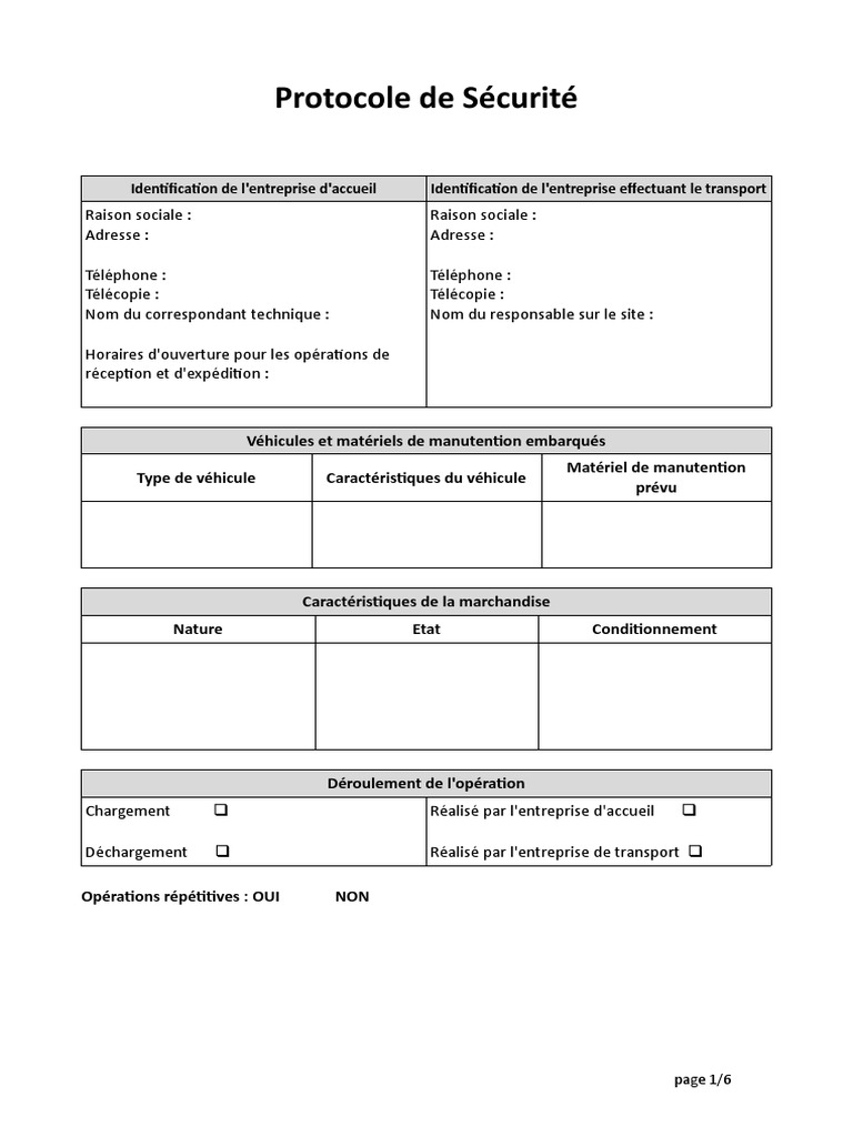 Protocole de Sécurité | PDF | Transport | Véhicules