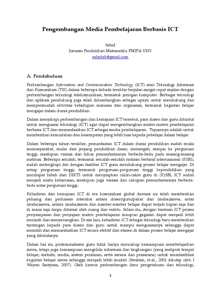 Pengembangan Media Pembelajaran Berbasis | PDF