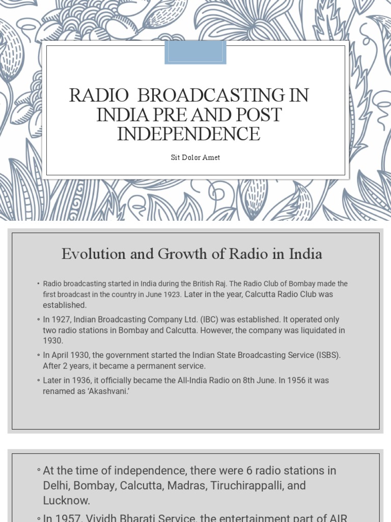 Evolution of Radio Broadcasting in India | PDF | Electronics | Service ...