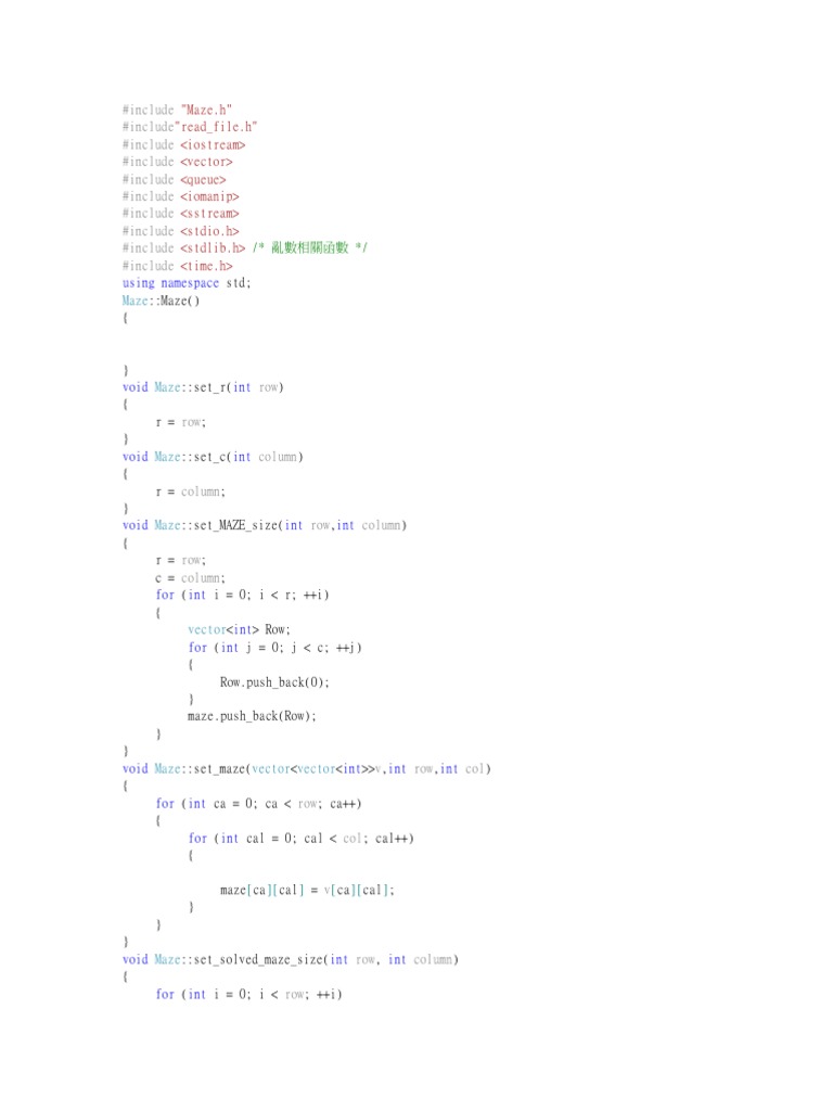 Maze C Pdf Computer Programming Programming Paradigms