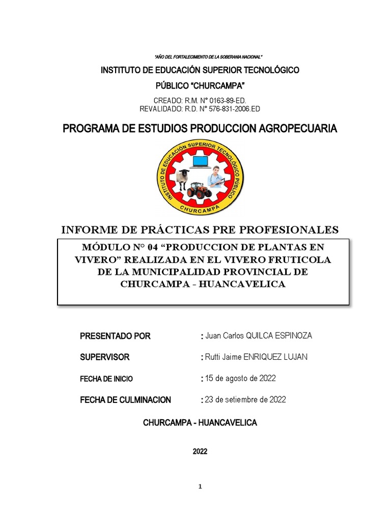 Informe Modulo IV Jonca. | PDF | Eucalipto | Fertilizante