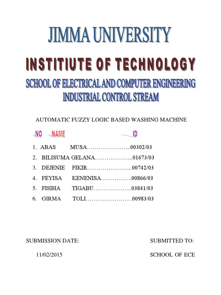 Automatic Fuzzy Logic Based Washing Machi | PDF | Fuzzy Logic | Washing ...