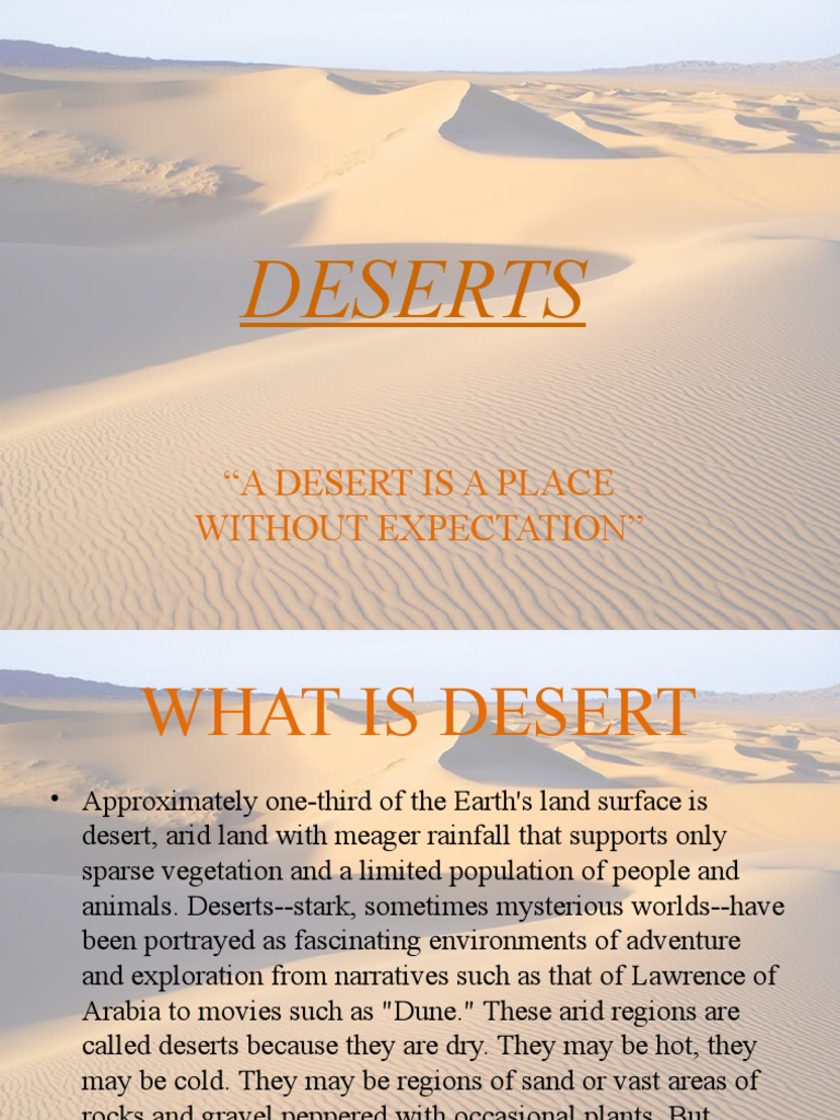 Deserts | PDF | Desert | Monsoon