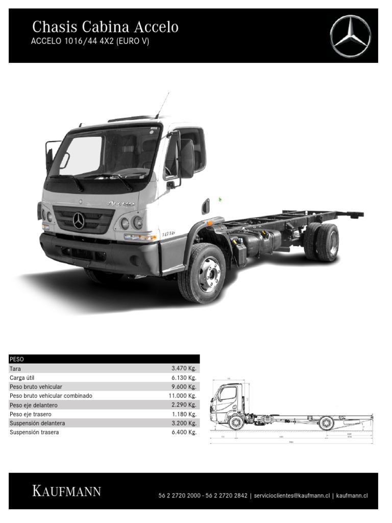 Accelo 1016 44 4X2 Euro V 1 | PDF | Eje | Transporte