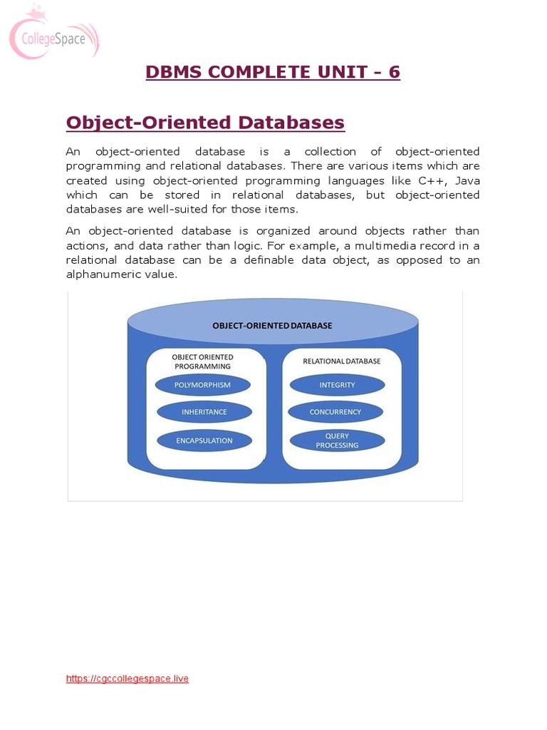 DBMS Unit - 6 | PDF | Databases | Relational Database