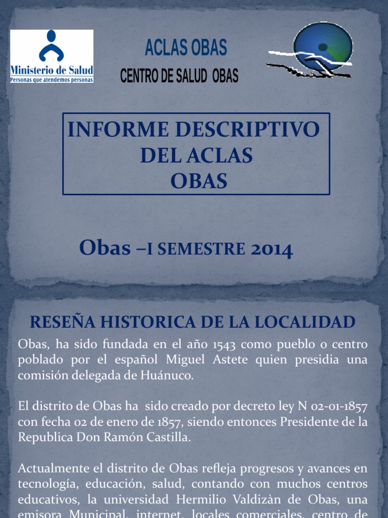 Informe sobre ACLAS Obas y su evolución | PDF | Ciencias de la Salud ...