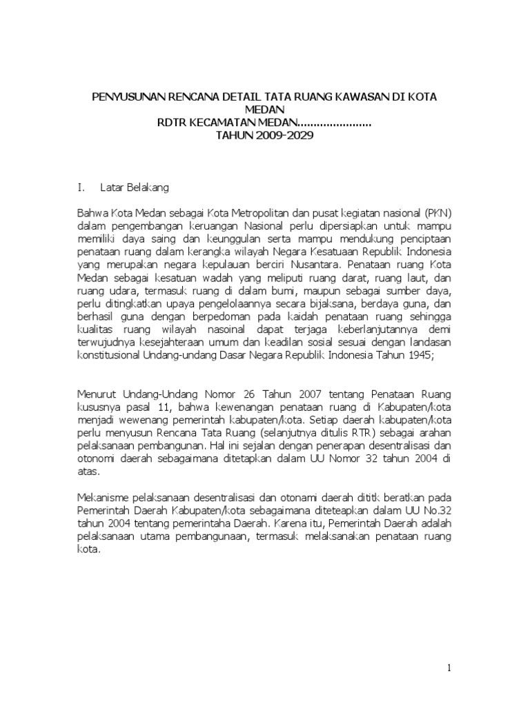 KAK RDTR Belawan | PDF