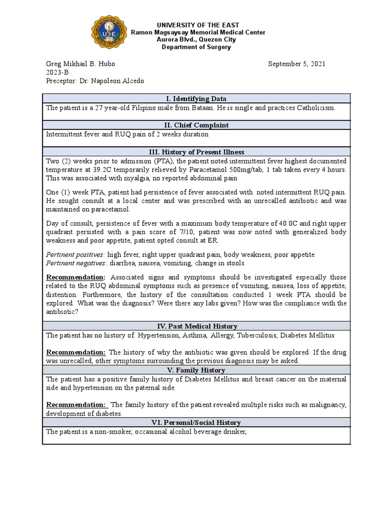 B6 - Surgery GS II Case IV | PDF | Health Sciences | Gastroenterology