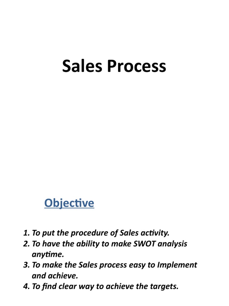 Sales Process | PDF | Sales | Market (Economics)
