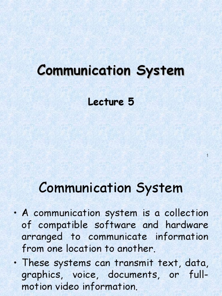 Communication Systems | PDF | Wireless | Telecommunications