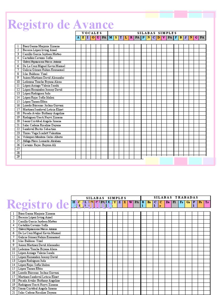 Avance Lectoescritura | PDF