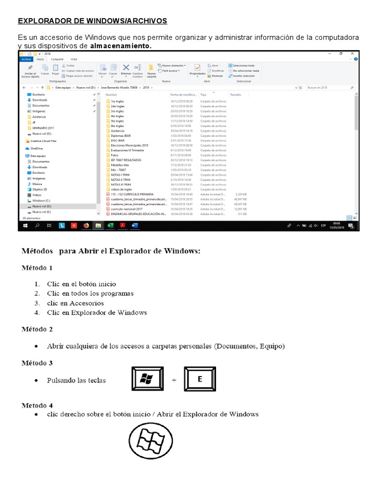 Tema 04 EXPLORADOR DE WINDOWS | PDF