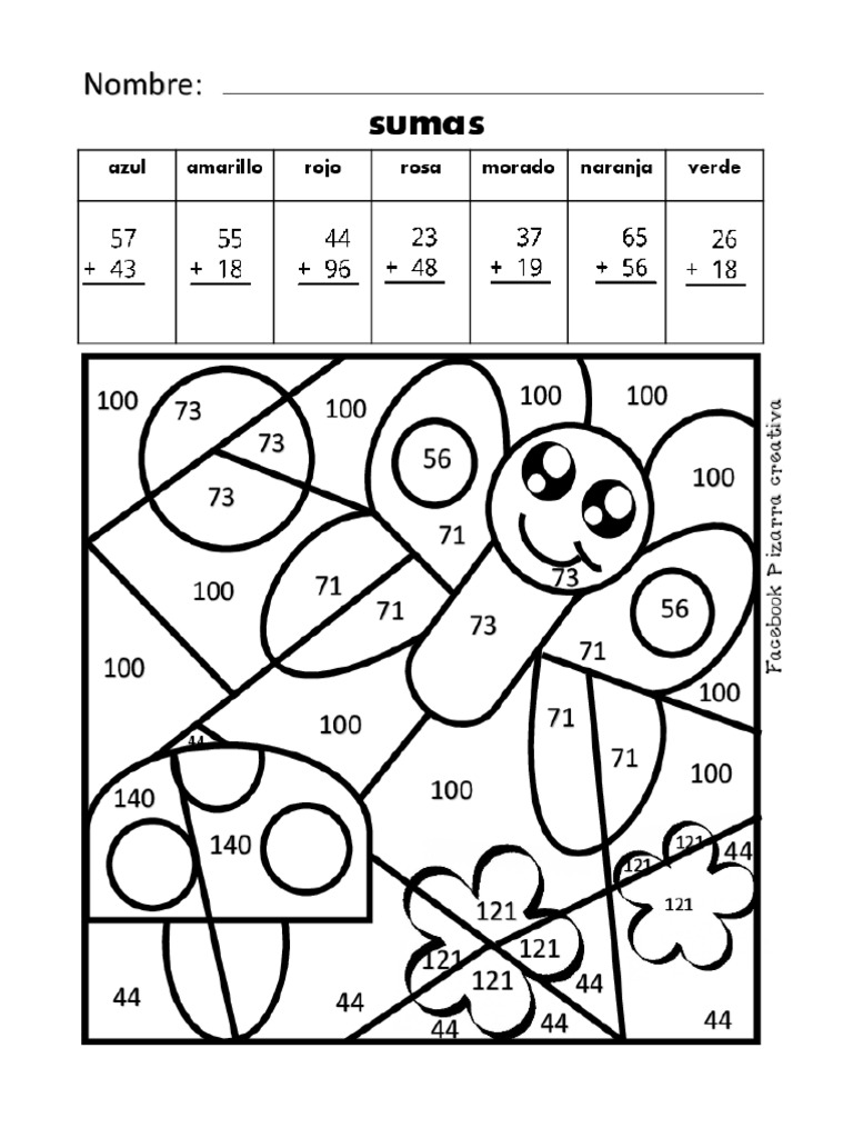 Suma y Colorea | PDF