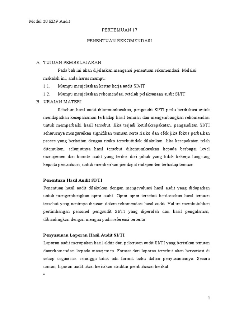 Edp Modul 20 | PDF | Bisnis | Teknologi & Rekayasa