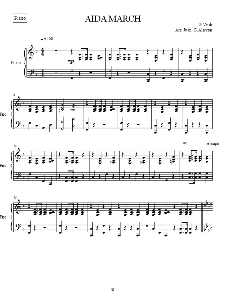Aida - Piano | PDF