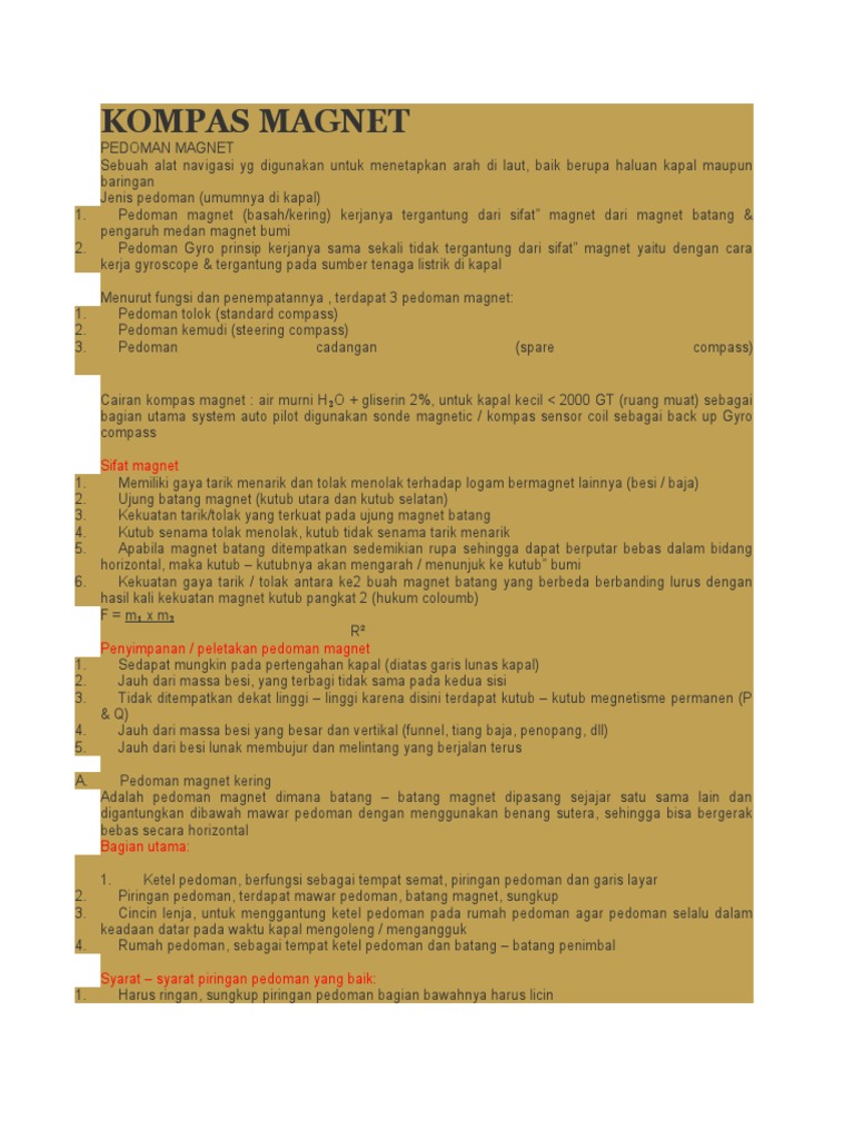 Kompas Magnet | PDF | Perjalanan | Teknologi & Rekayasa
