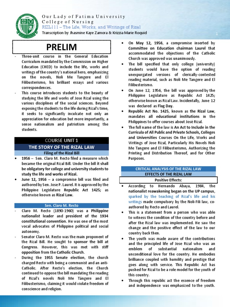Rizal Prelim To Midterm Reviewer | PDF | Exploration | Age Of Discovery
