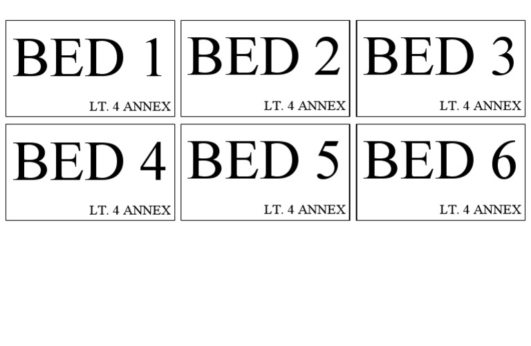 Nomor Bed Pasien | PDF